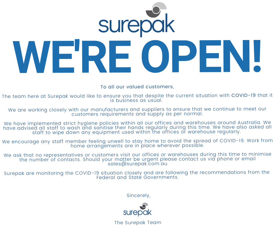 COVID-19 UPDATE | Surepak